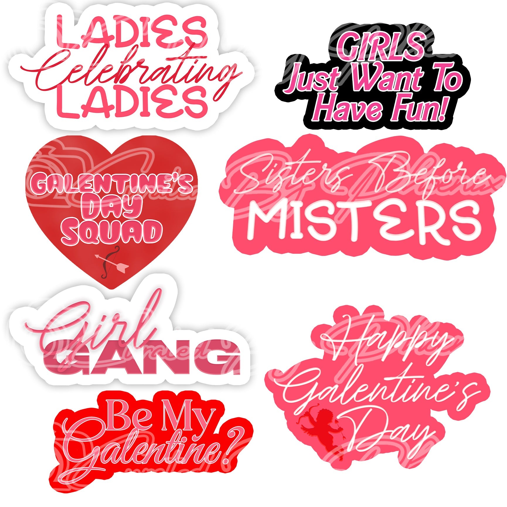 Galentine's Day Photo Booth Props| Curated By Phoenix