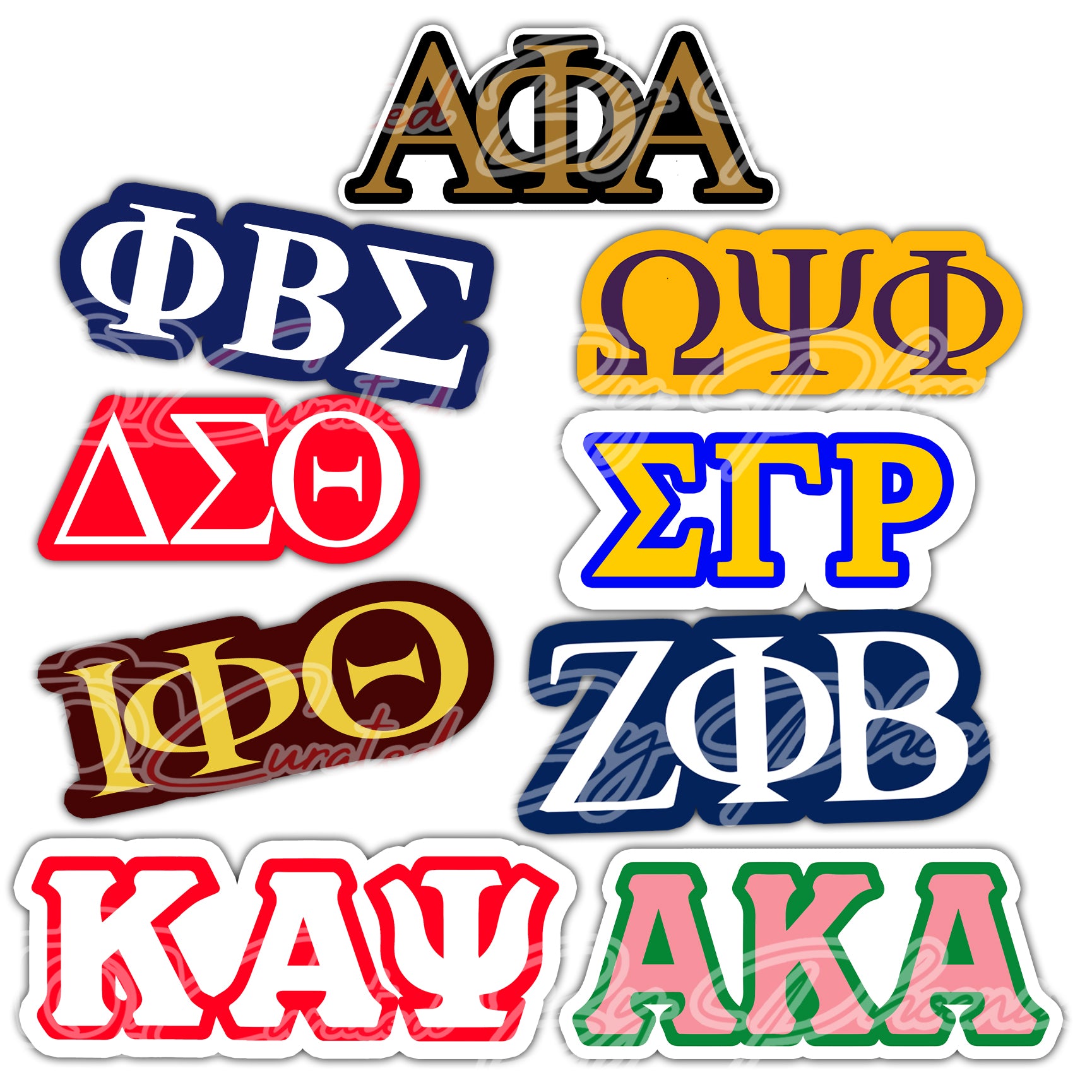 Divine Nine Photo Booth Props| Curated by Phoenix – Curated By Phoenix