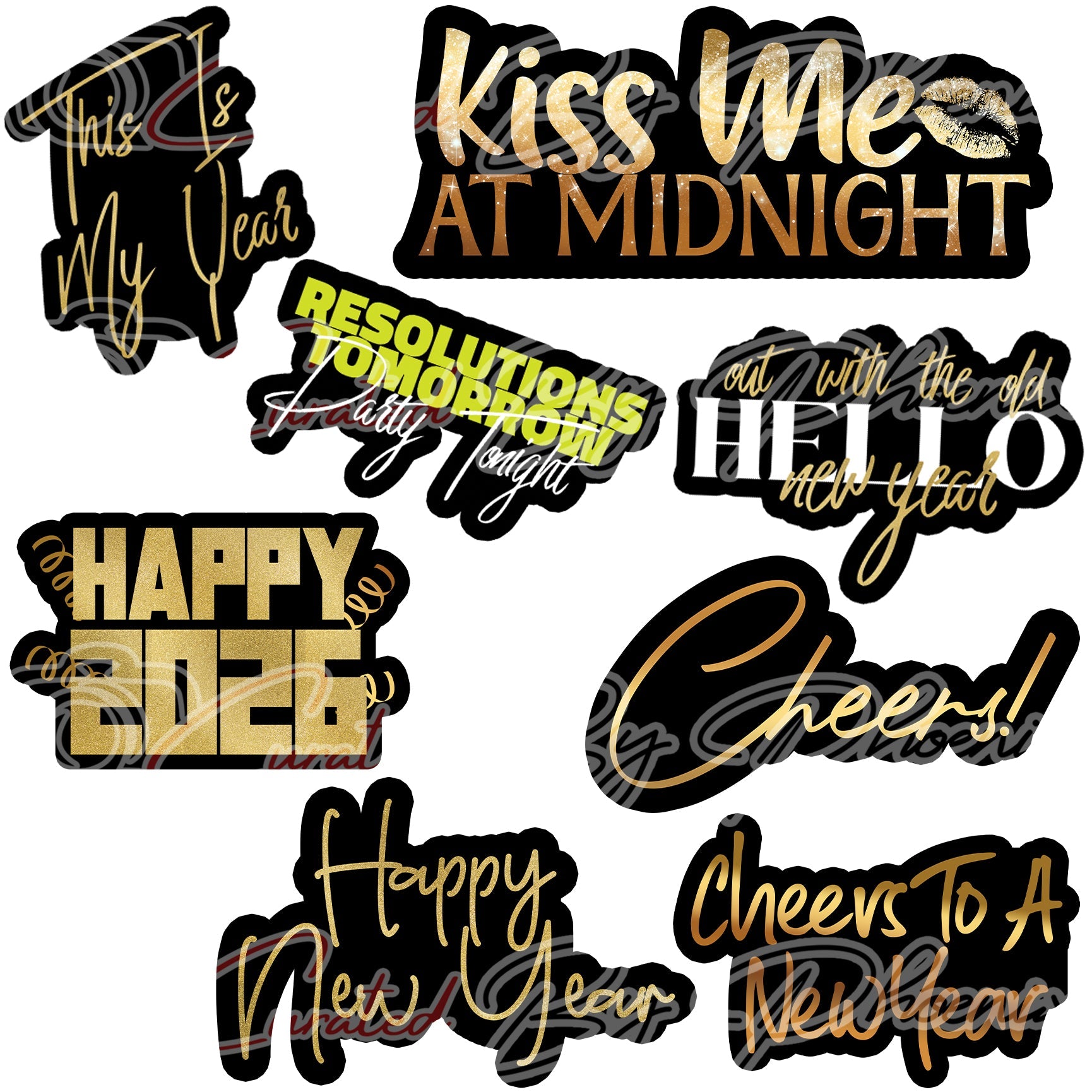 Best New Year Eve Photo Booth Props| Curated By Phoenix | New Year props